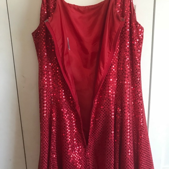 stage accents | Dresses | Show Choir Stage Dress Or Holiday Red Sequin ...